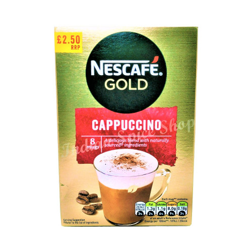 Nescafe Gold Cappuccino Unsweetened Taste 8 Sachets