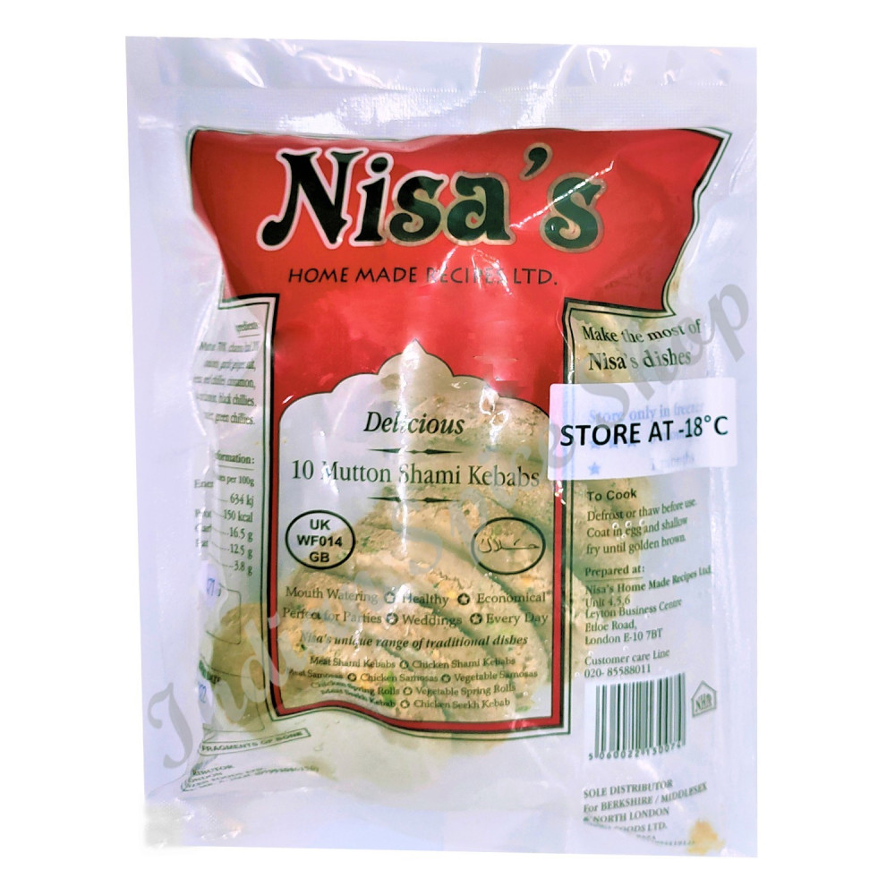 Nisas 10 Mutton Shami Kebabs 500g