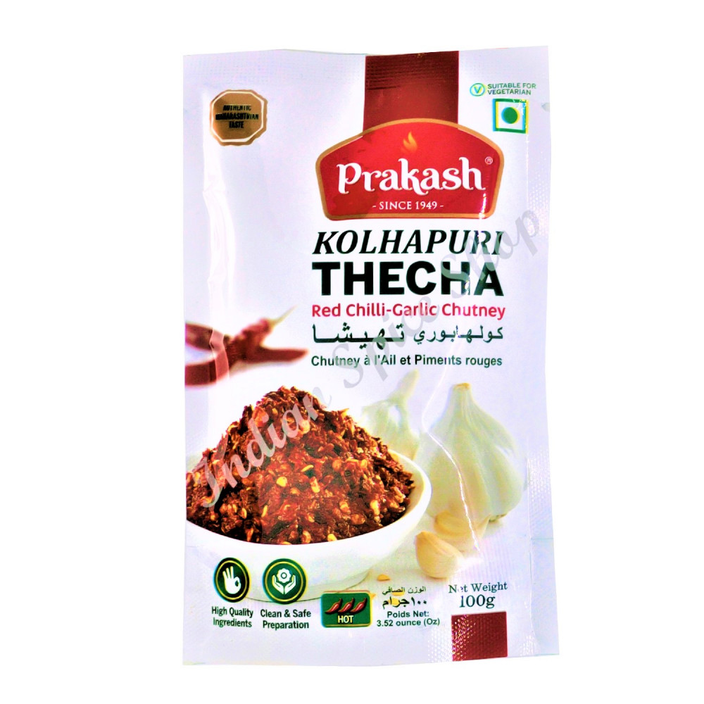 Prakash Kolhapuri Thecha Red Chilli Garlic Chutnry 100g