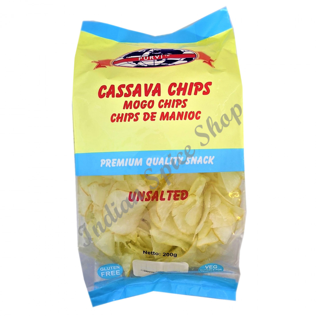 Purvi Cassava Mogo Chips Salted 200g