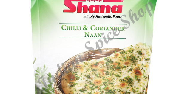 Shana Chilli And Coriander Naan 4 Pieces 300g